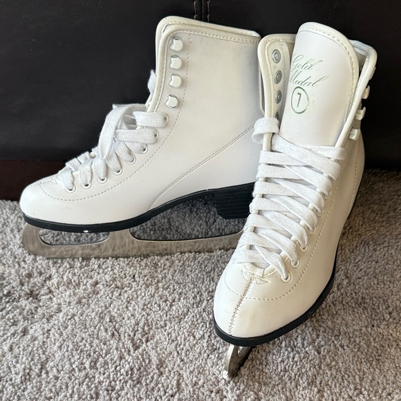 gold medal | Shoes | White Ice Skates | Poshmark